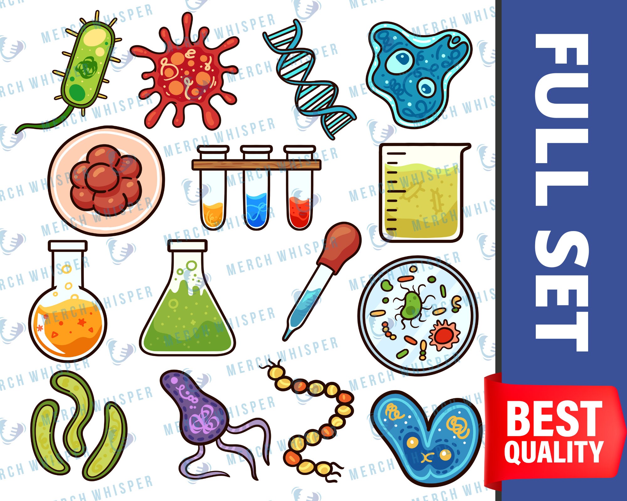 Microbiology SVG Bundle for Shirts // Microbiologist PNG Sublimation ...