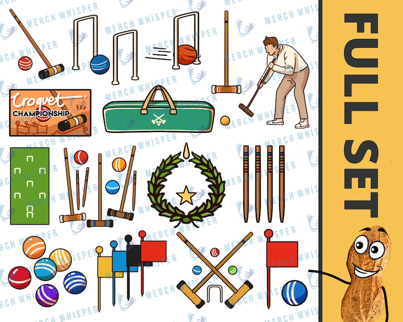 Croquet SVG Bundle for Shirts // Krocket PNG Sublimation Files // Golf ...