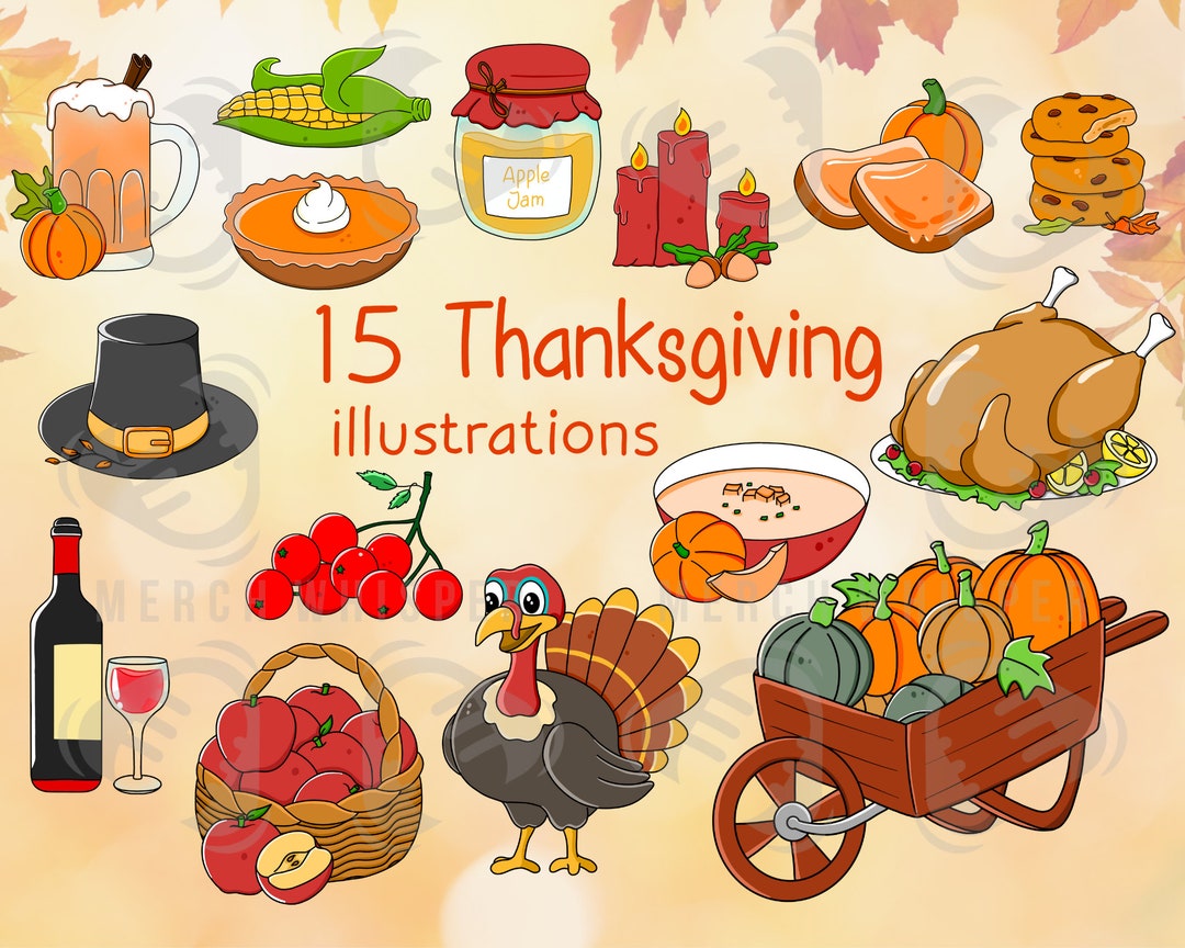 15 Thanksgiving SVG Bundle, Cozy Fall Clipart, Autumn PNG Sublimation ...