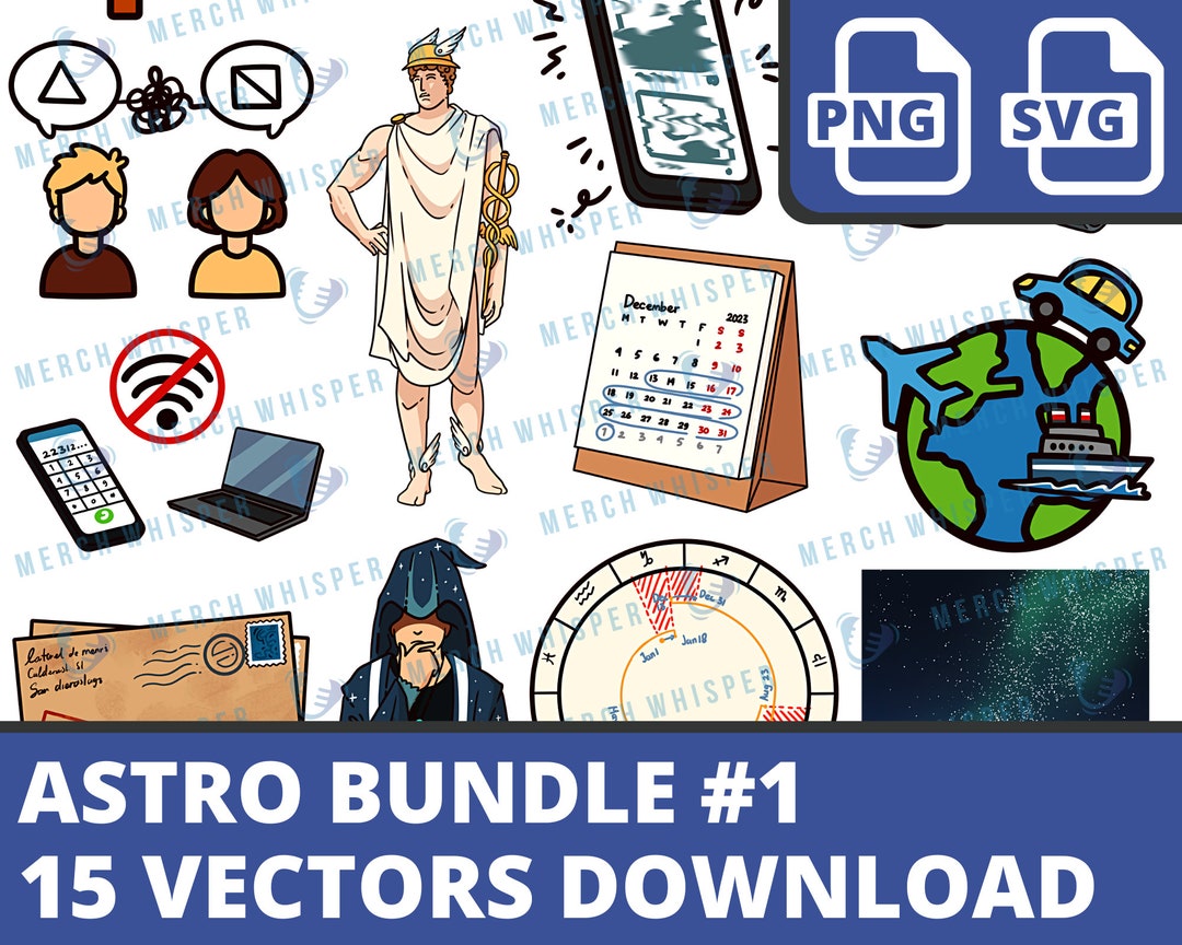Mercury Retrograde SVG Bundle for Shirts // Astrology PNG Sublimation ...