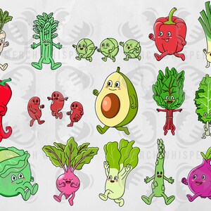 Kawaii Vegetables SVG Bundle for Shirts // Cute Vegan PNG Sublimation ...