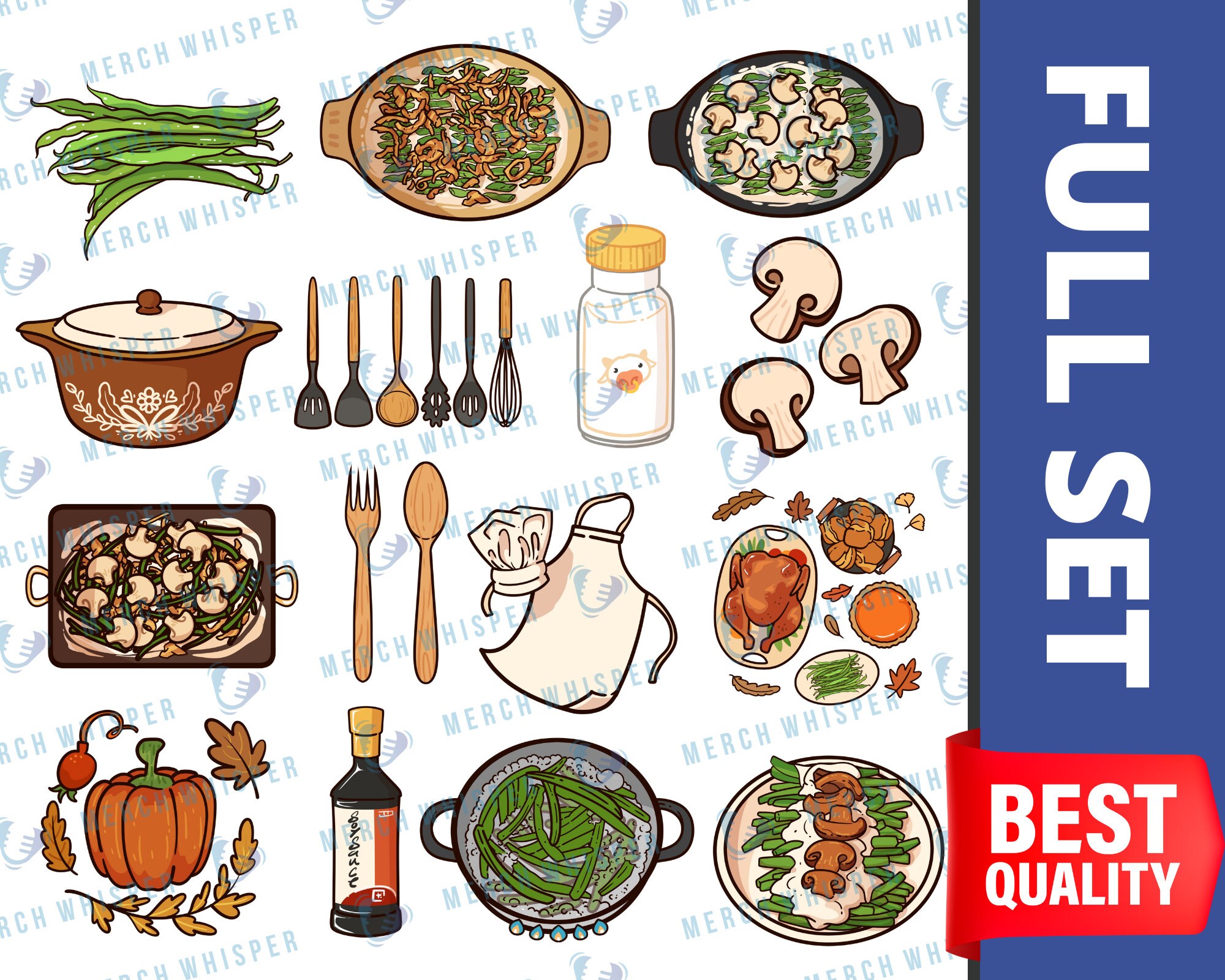 Green Bean SVG Bundle for Shirts // Casserole PNG Sublimation Files ...