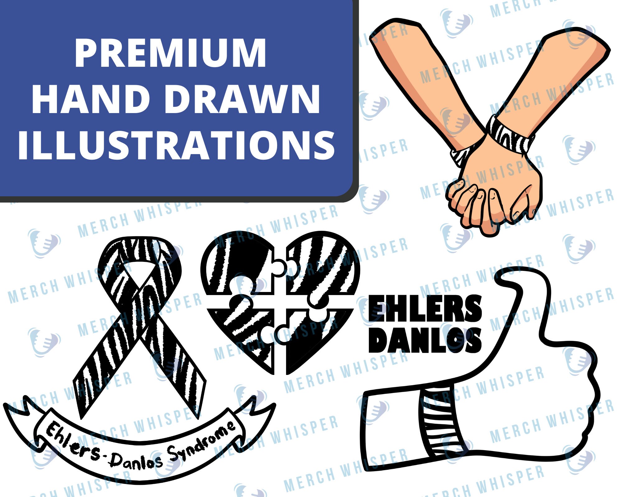 EDS Awareness SVG Bundle for Shirts // Ehlers Danlos PNG Sublimation ...
