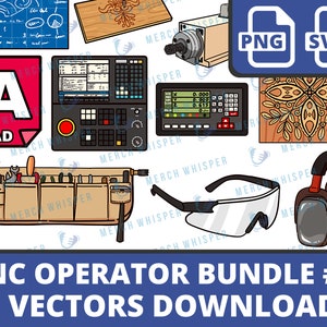 CNC Machinist SVG Bundle for Shirts // Machine Shops PNG Sublimation ...