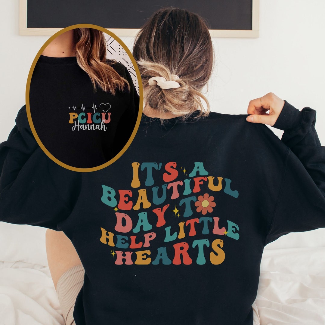 PCICU Nurse Sweatshirt, Personalized Peds Cardiac ICU Nurse Crewneck ...