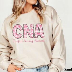 Coquette CNA Sweatshirt, Certified Nursing Assistant Sweatshirt, CNA ...