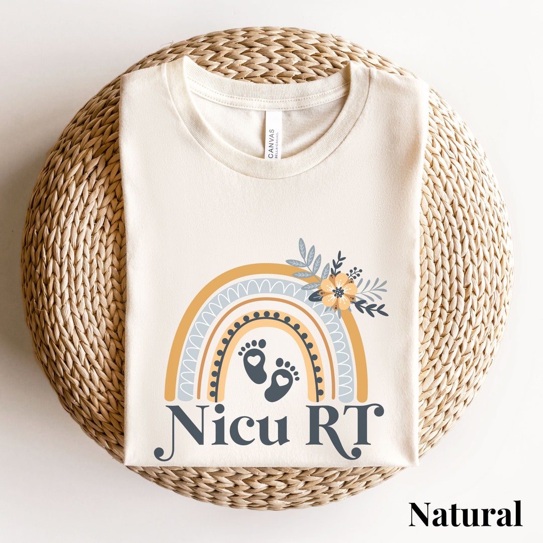 Nicu RT Shirt, Respiratory Therapist Tshirt, Boho Rainbow Neonatal ICU ...