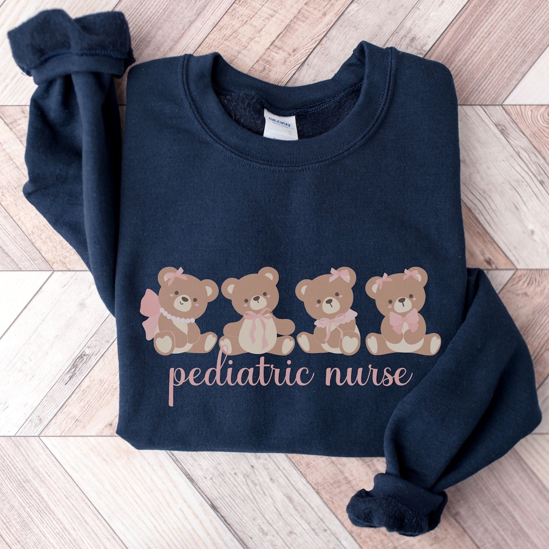 Coquette Pediatric Nurse Sweatshirt, Girly Peds Sweatshirt, Cute Peds ...