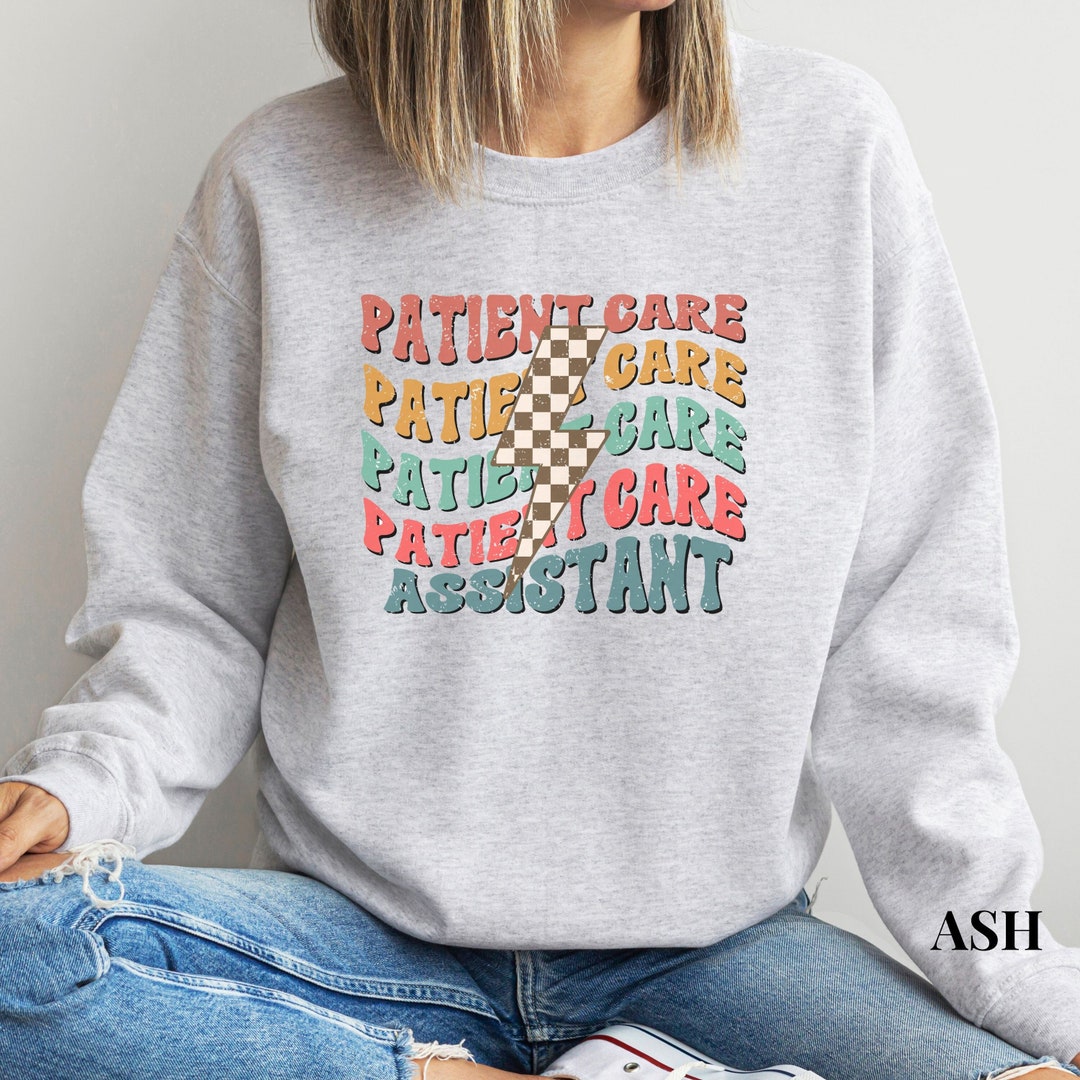 PCA Sweatshirt Gift for Patient Care Assistant, Retro PCA Crewneck ...