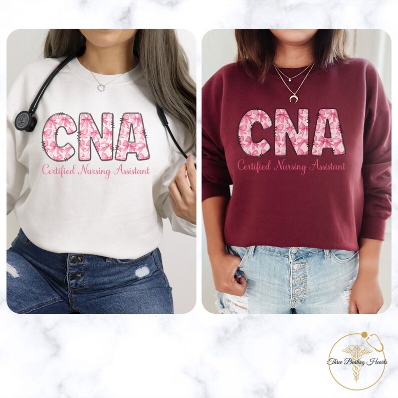 Coquette CNA Sweatshirt, Certified Nursing Assistant Sweatshirt, CNA ...