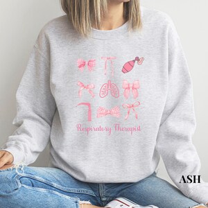 Coquette Respiratory Therapist Sweatshirt, Girly RT Sweatshirt ...