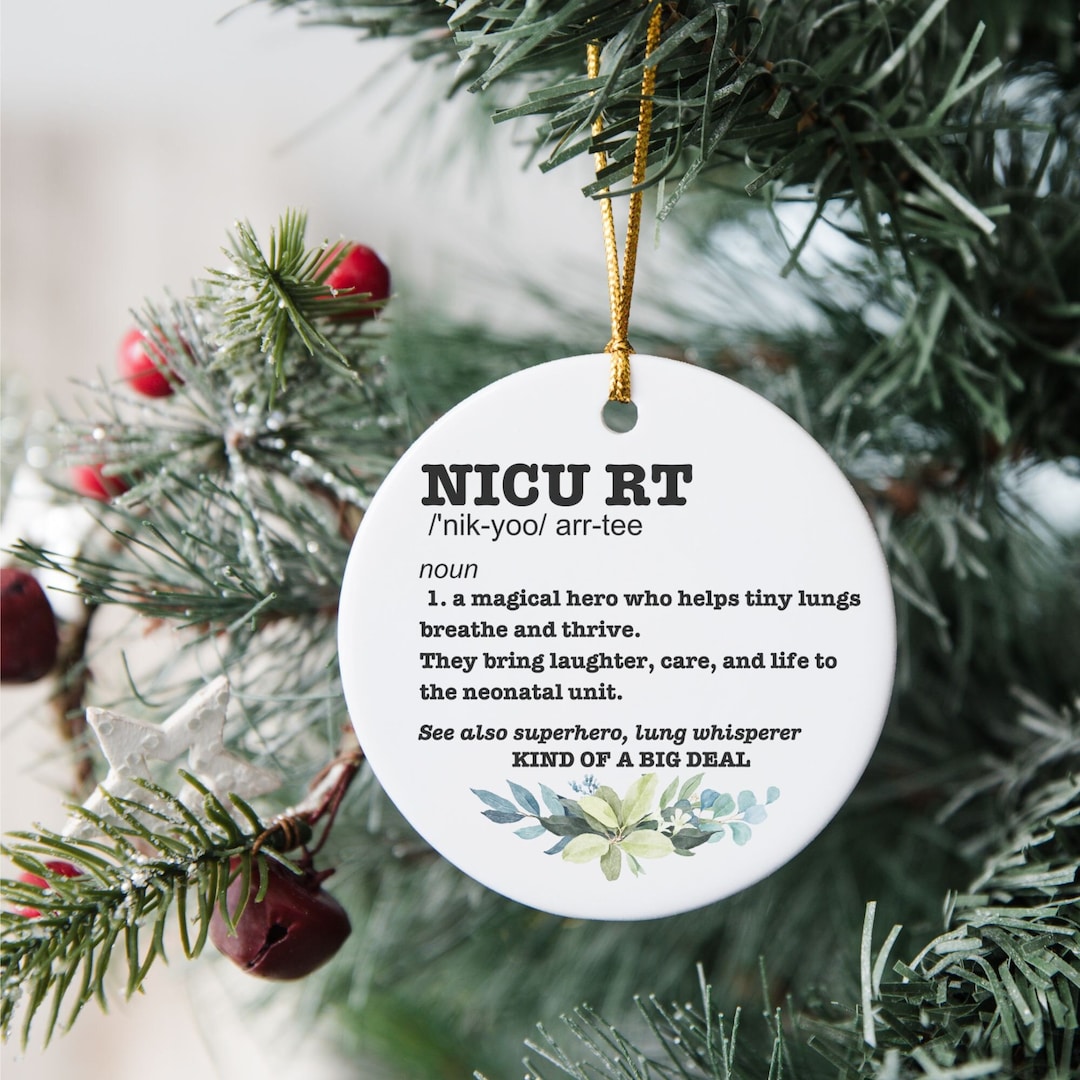 RT Ornament for NICU Respiratory Therapist, Rt Christmas Ornament, Nicu ...