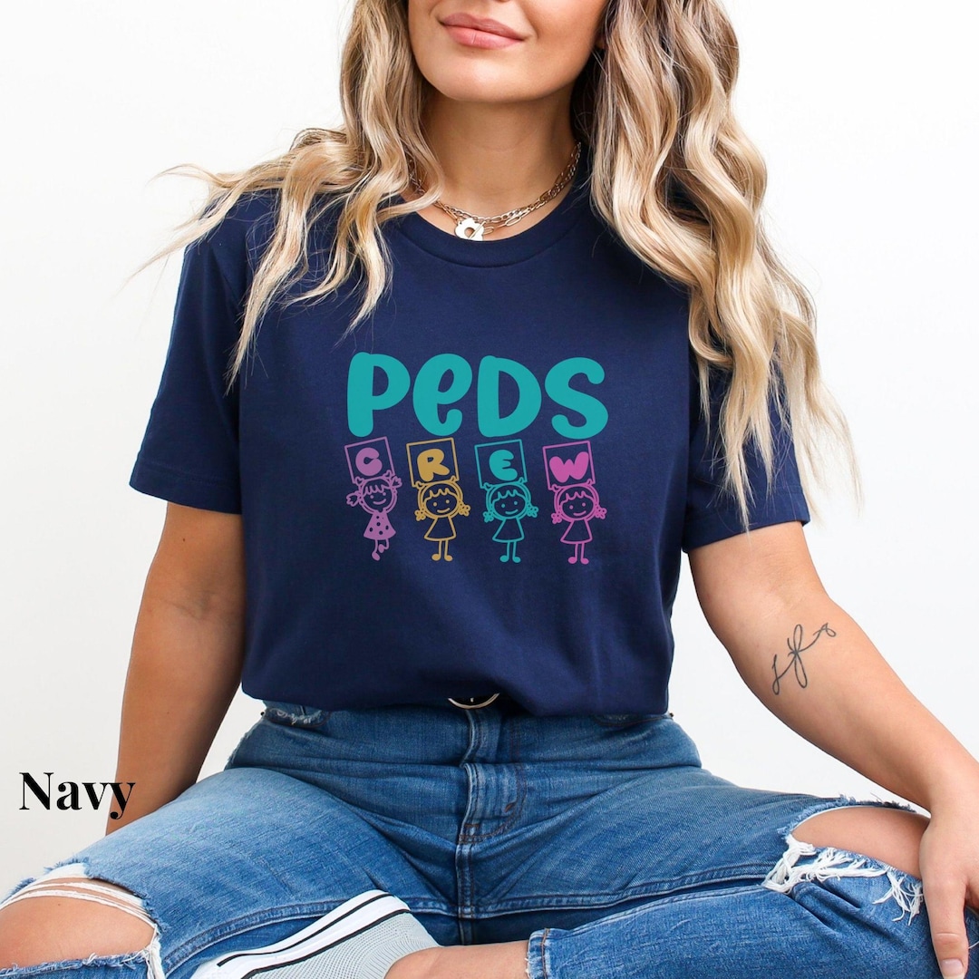 Peds Crew Group Shirt for Work, Pediatric Nurse Shirt, Peds Nurse ...