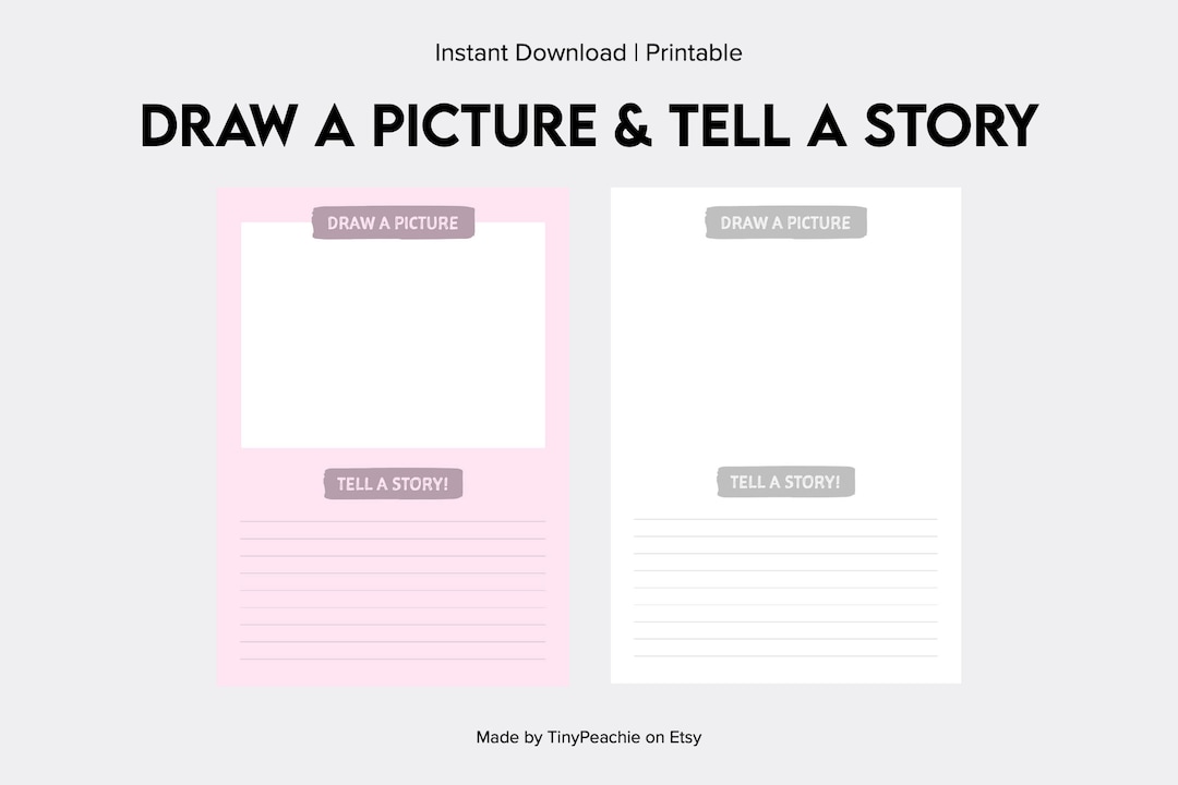 Draw a Picture & Tell a Story | Printable Worksheet | Colouring Page ...
