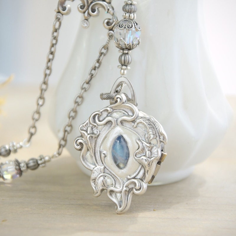 Moonstone Locket - Etsy