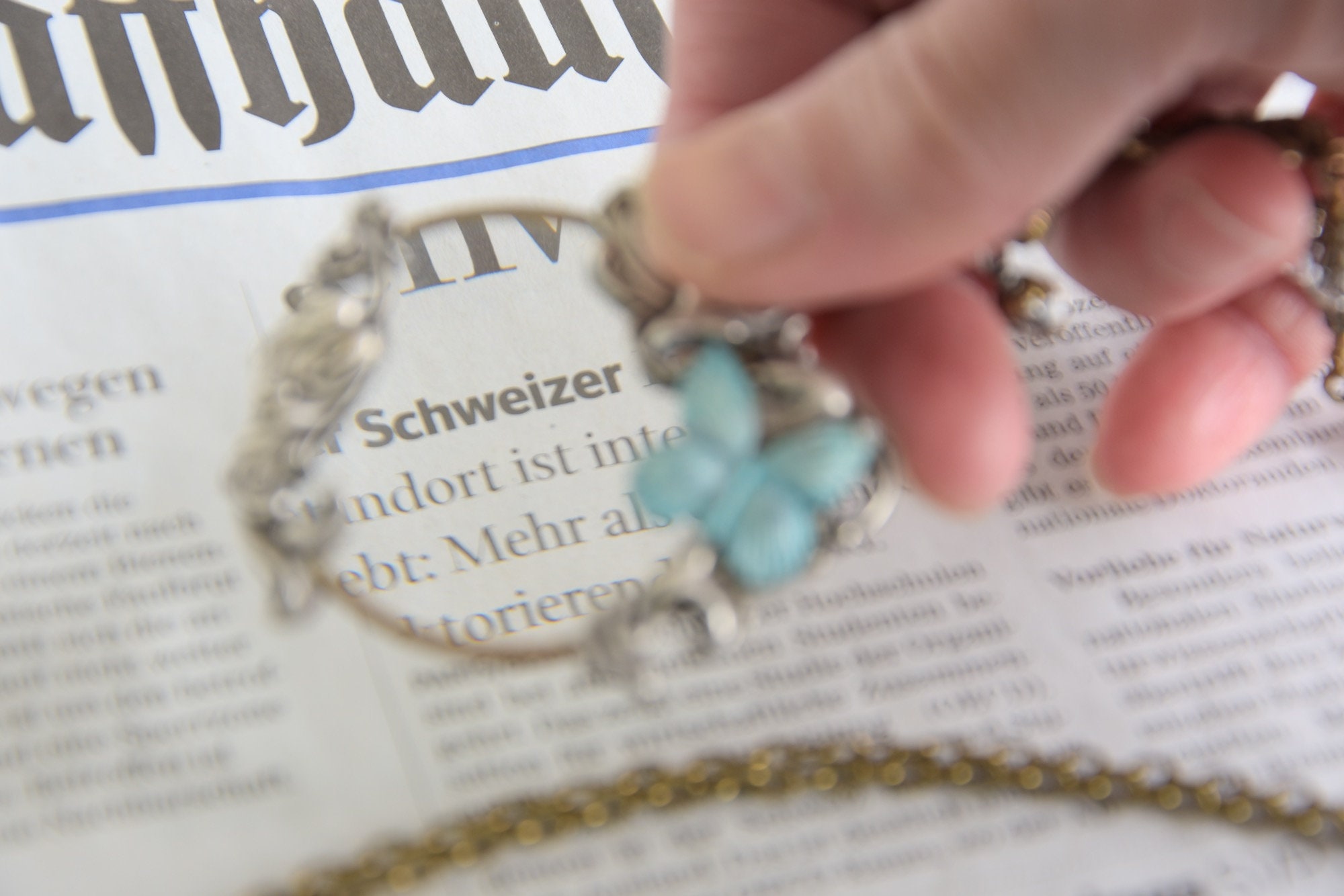 Magnifying Glass Pendant Necklace, Gothic Steampunk Hand Oxidized Brass ...