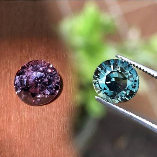 Color Change Alexandrite Gemstone Round Faceted Stone for - Etsy