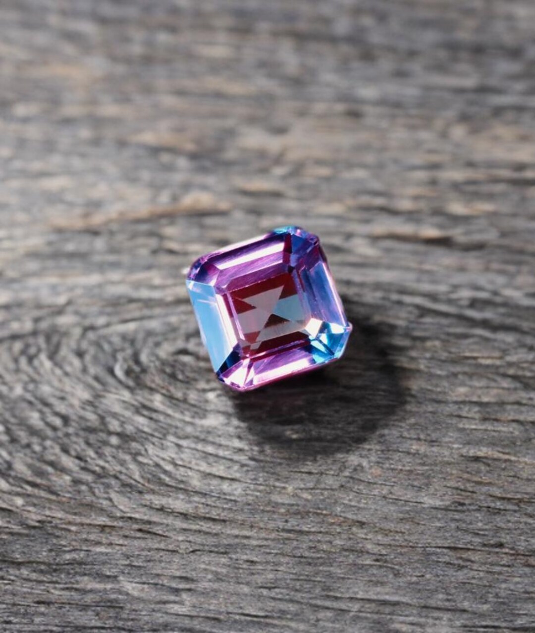 Color Change Alexandrite Gemstone: Square Asscher Cut, June Birthstone ...