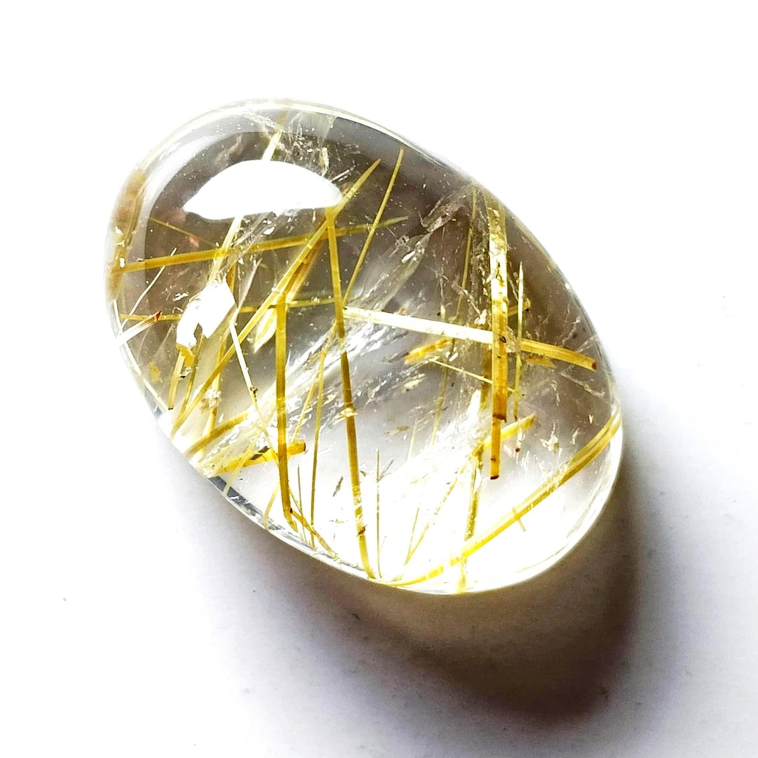 Gold Rutail Quartz Golden Crystal Gemstone Cabochon Big Size Necklace ...