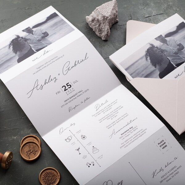 Wedding Invite Trifold - Etsy