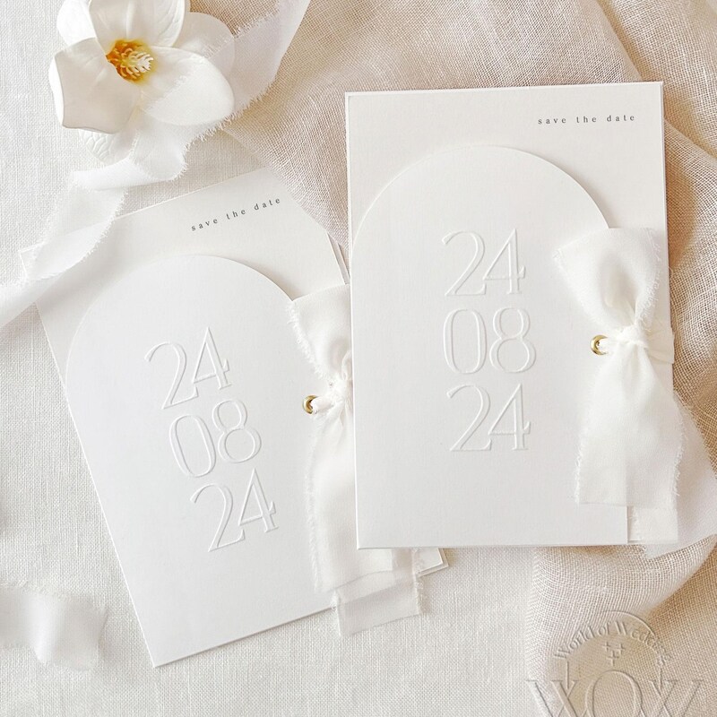 Embossed Invitation - Etsy