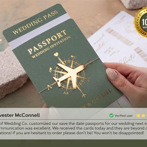 Passport Wedding Invitation, Boarding Pass Wedding Invite, Destination ...