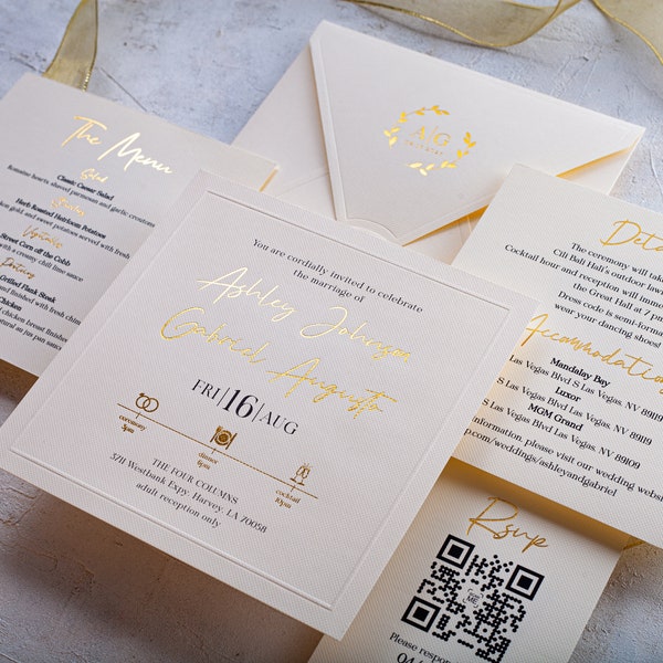 Ivory Invitation - Etsy
