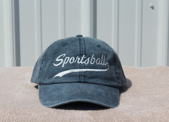 Sportsball Embroidered Hat Baseball Cap Navy Adams Hat - Etsy
