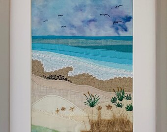 Beach Textile Art - Etsy