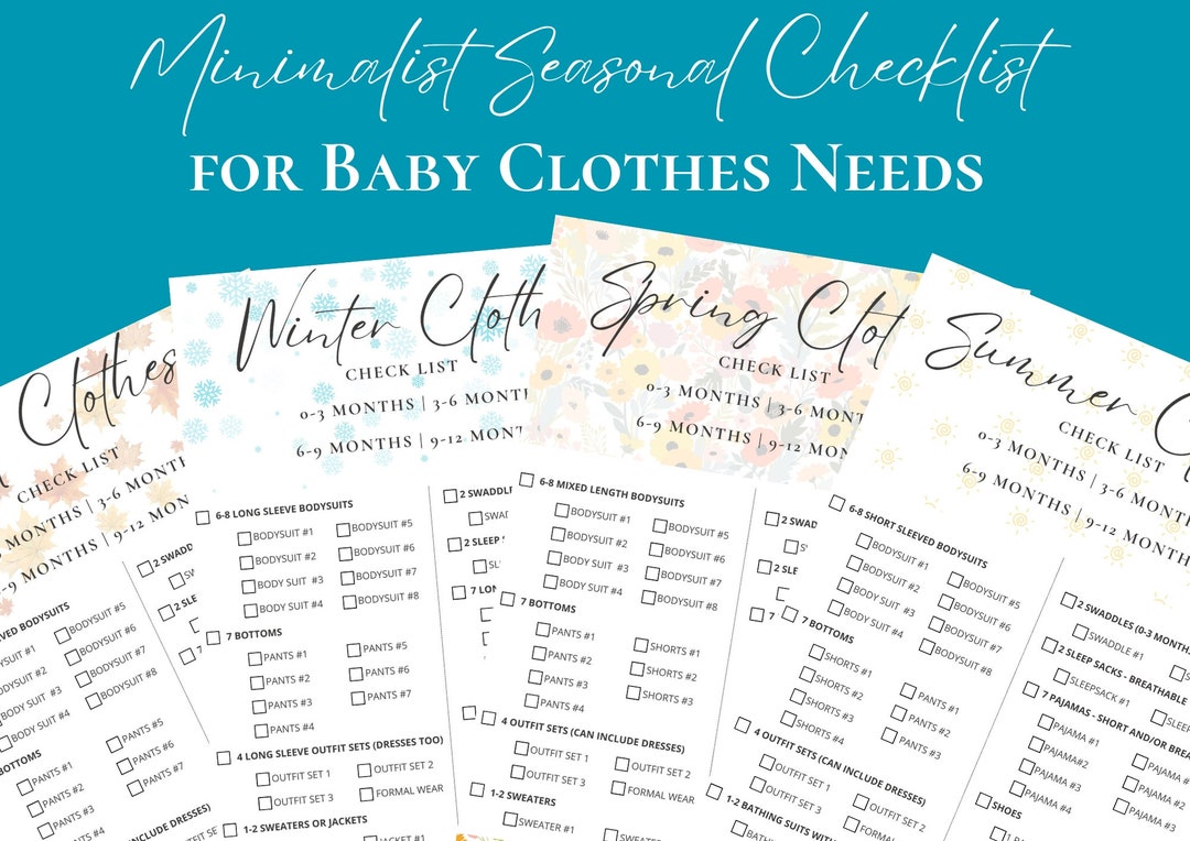 Minimalist Checklist for Baby Clothing Needs - Etsy