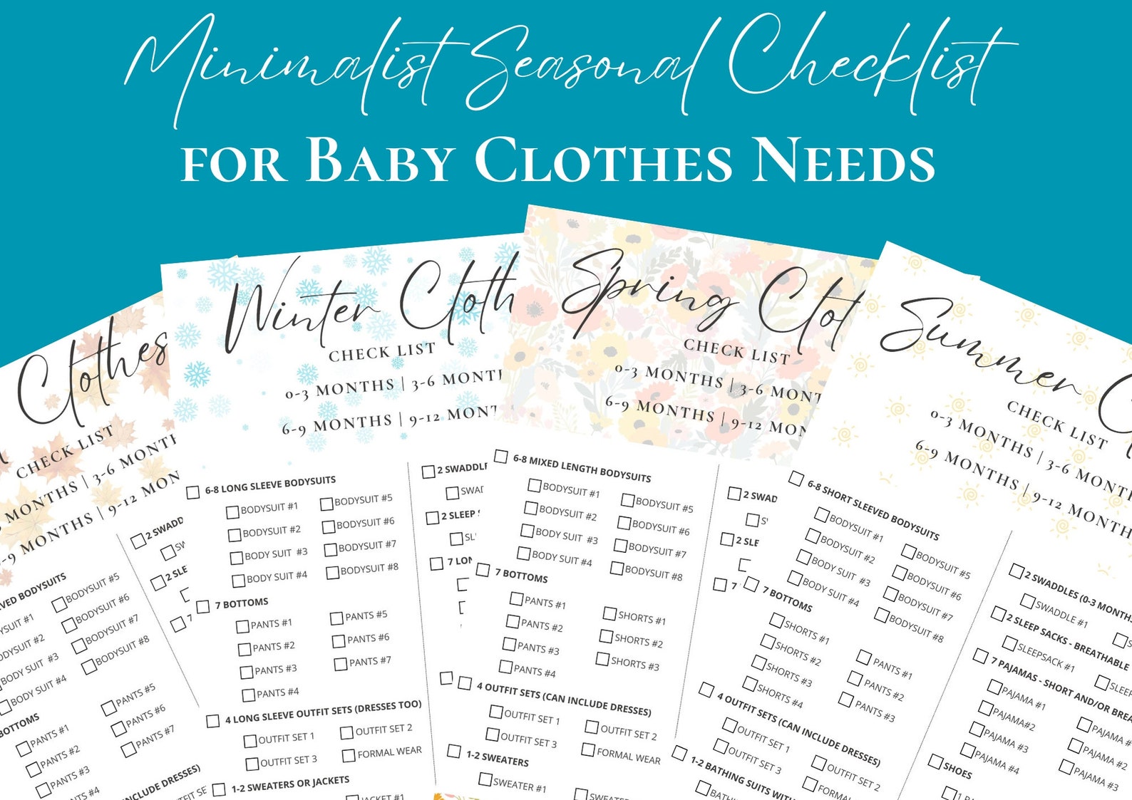 Minimalist Checklist for Baby Clothing Needs - Etsy
