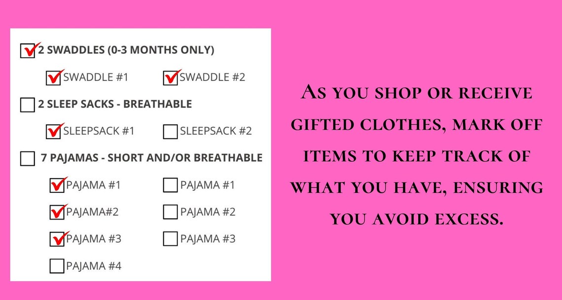 Minimalist Checklist for Baby Clothing Needs - Etsy