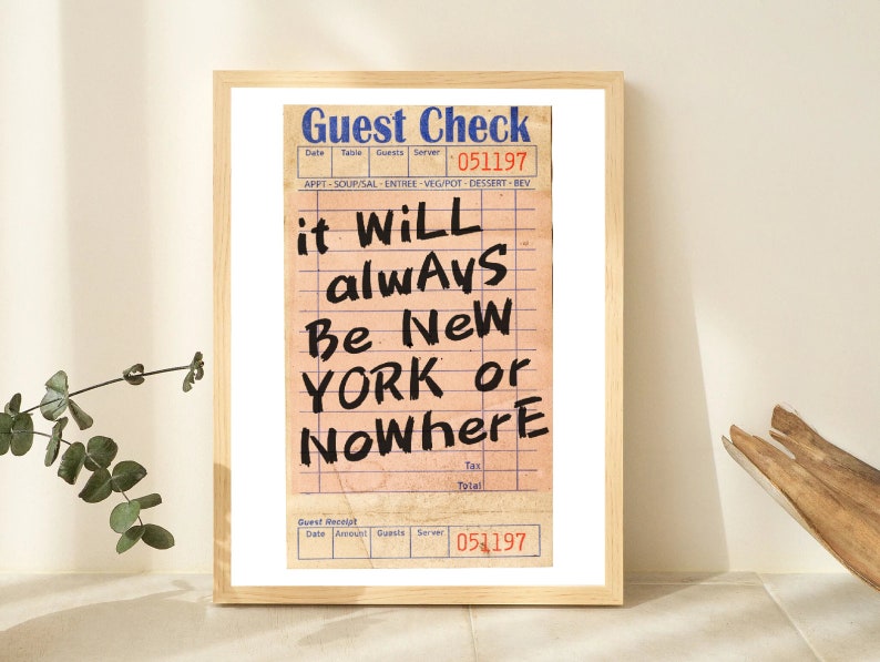 Custom Guest Check Poster Print College Dorm Posters Guest - Etsy