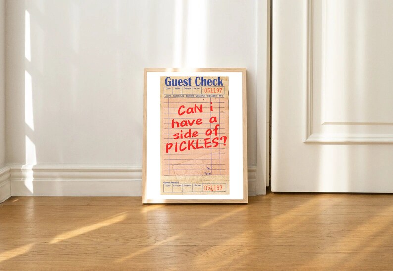 Custom Guest Check Poster Print College Dorm Posters Guest - Etsy