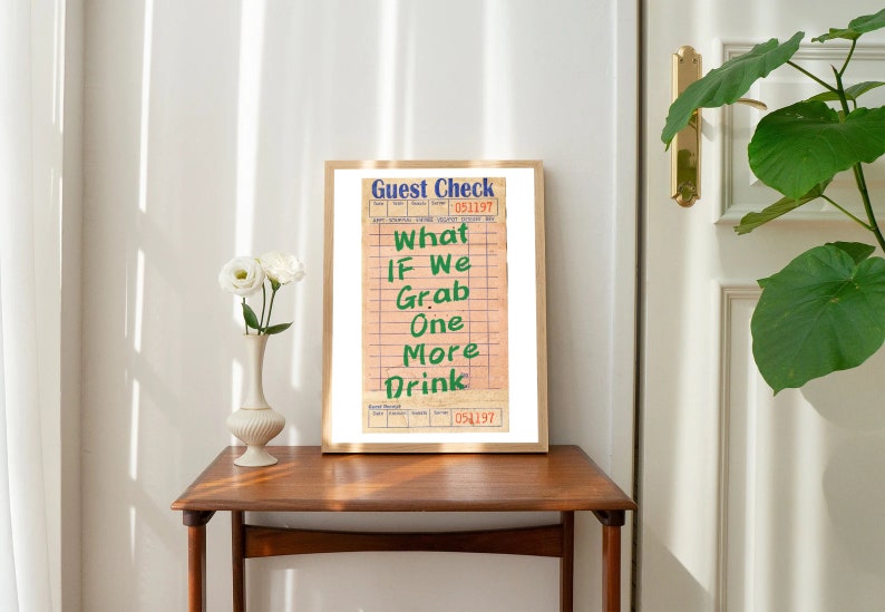 Custom Guest Check Poster Print College Dorm Posters Guest - Etsy