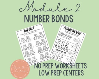 Number Bonds to 10 Math Worksheets, Numbers 1 to 10, Kindergarten ...