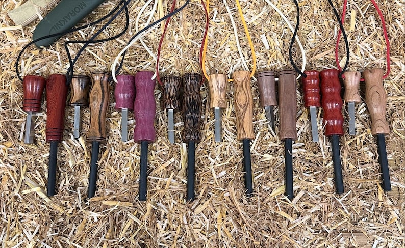 Fire Starter - Bocote Wood, Ferro Rod & Striker / Fire Steel ...