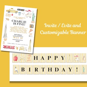 NYC Party Bundle, New York City Editable Template, NYC Birthday, NYC ...