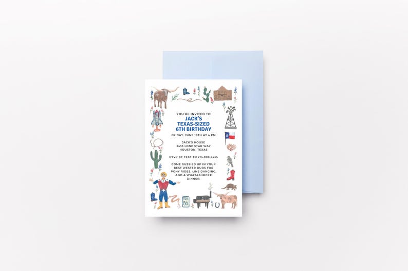 Texas-sized Party Invitation Bundle, Texas Invite, Texas Party Invite ...