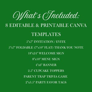 Parent Trap Party Invitation Bundle: Editable Canva Templates (digital ...