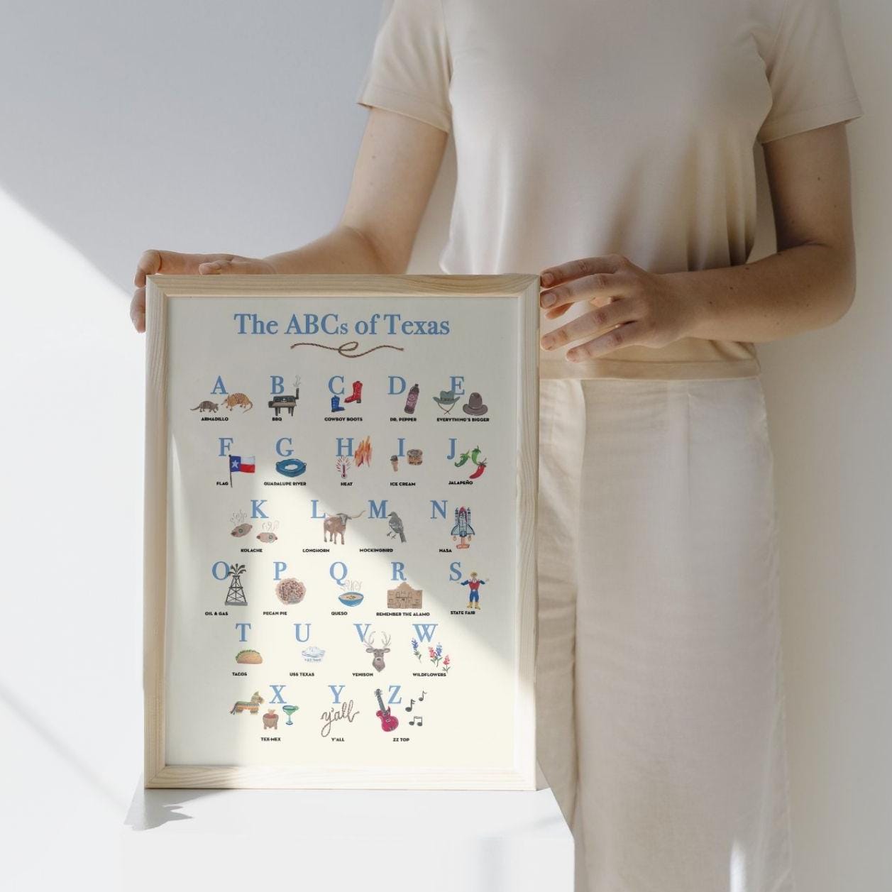 Printable Abcs of Texas Poster Art, Digital Download - Etsy