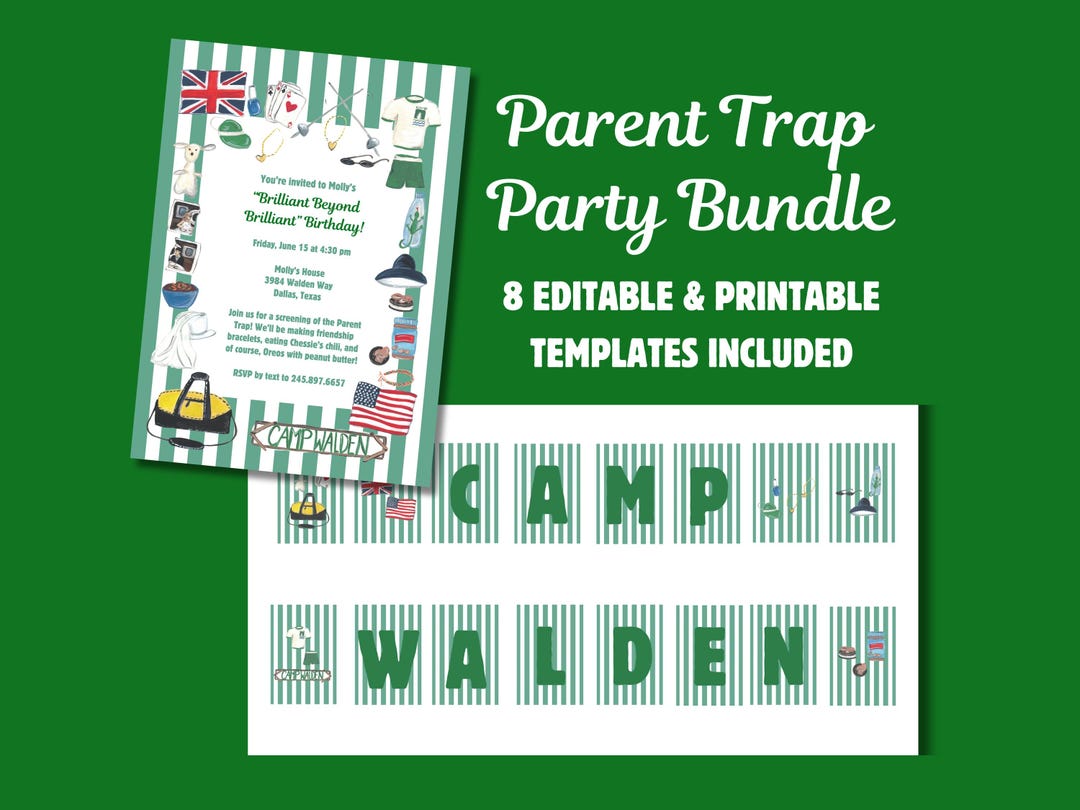 Parent Trap Party Invitation Bundle, Parent Trap Birthday, Parent Trap ...