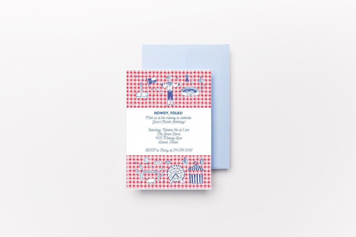 Texas State Fair Party Invitation Bundle (canva Template) - Etsy