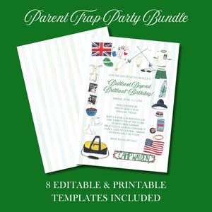 Parent Trap Party Invitation Bundle: Editable Canva Templates (digital ...