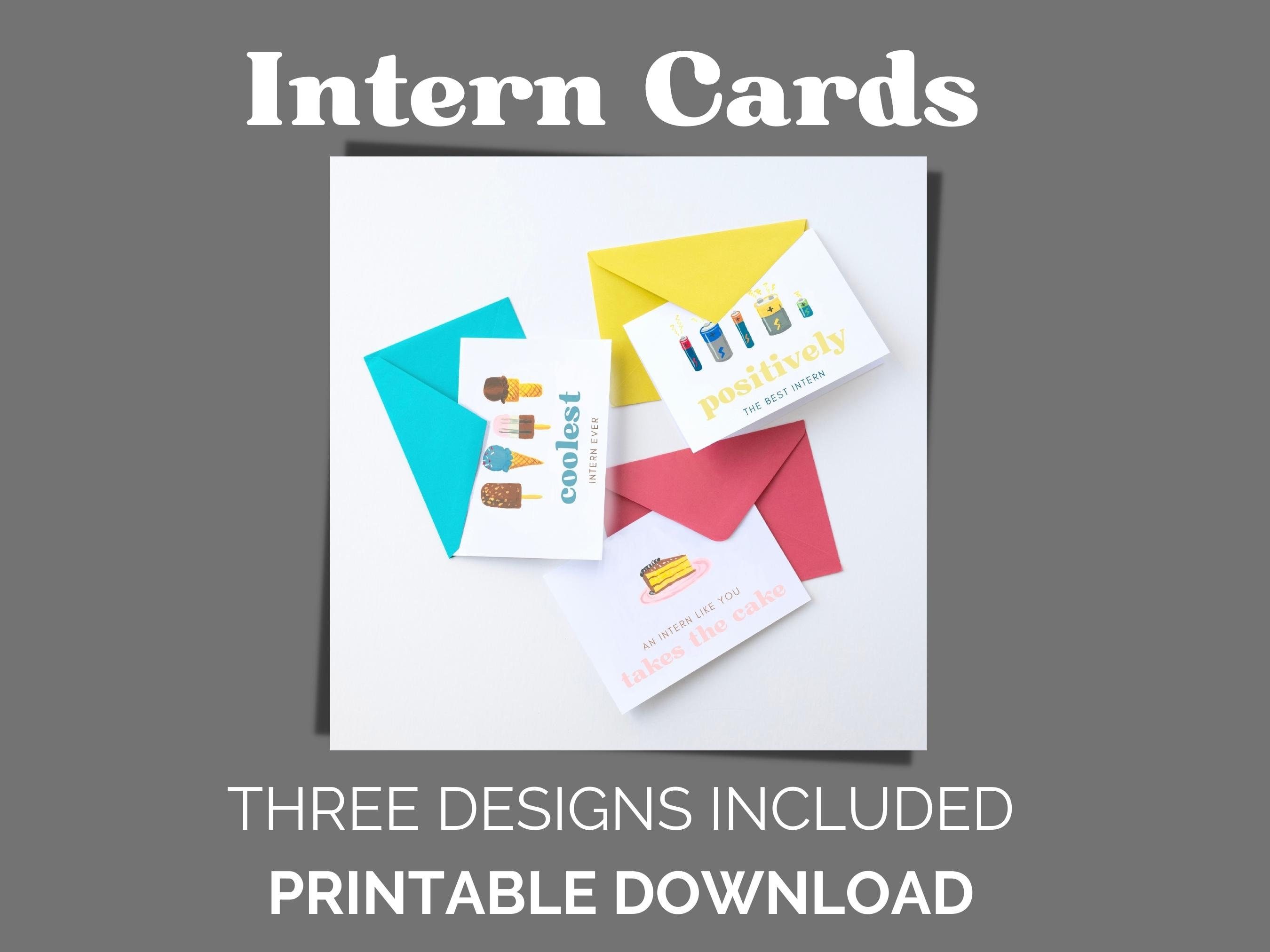 Show Your Intern Some Love With This Printable Card - Etsy