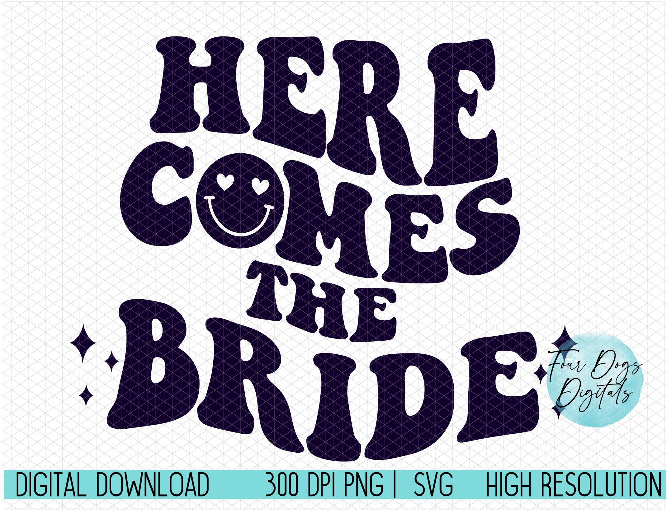 Here Comes the Bride SVG Png Retro Bridal Party Svg - Etsy