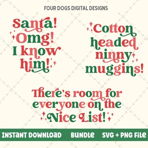 Buddy the Elf SVG Bundle, Funny Christmas Svg, Matching Christmas ...