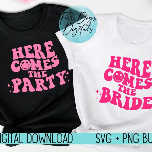Here Comes the Bride SVG Png Retro Bridal Party Svg - Etsy