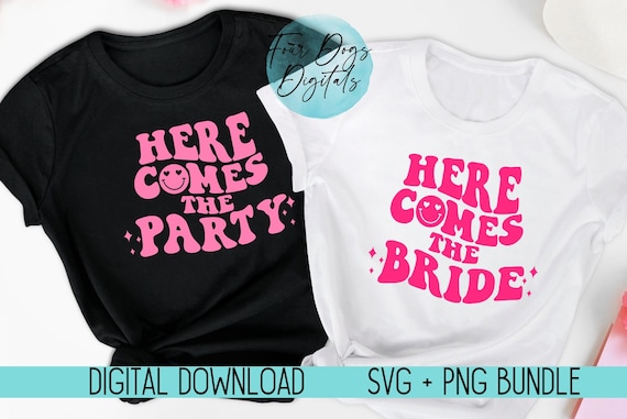 Here Comes the Bride SVG Png Retro Bridal Party Svg - Etsy