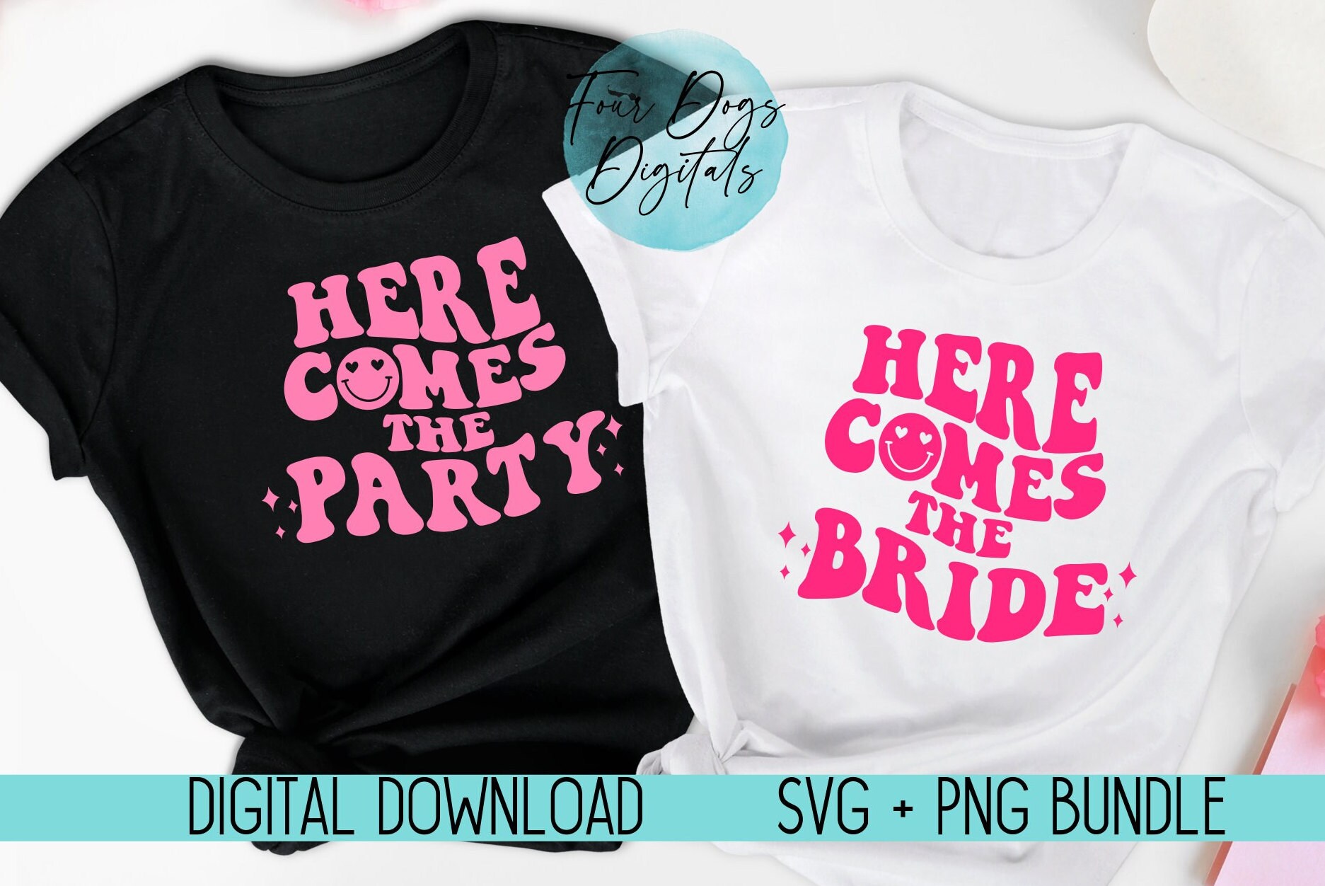 Here Comes the Bride SVG Png Retro Bridal Party Svg - Etsy